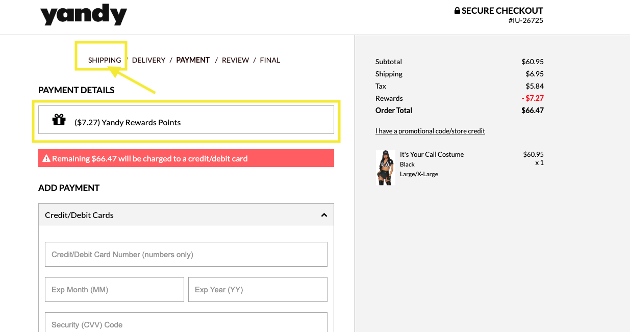 How do I apply my rewards? – Yandy.com