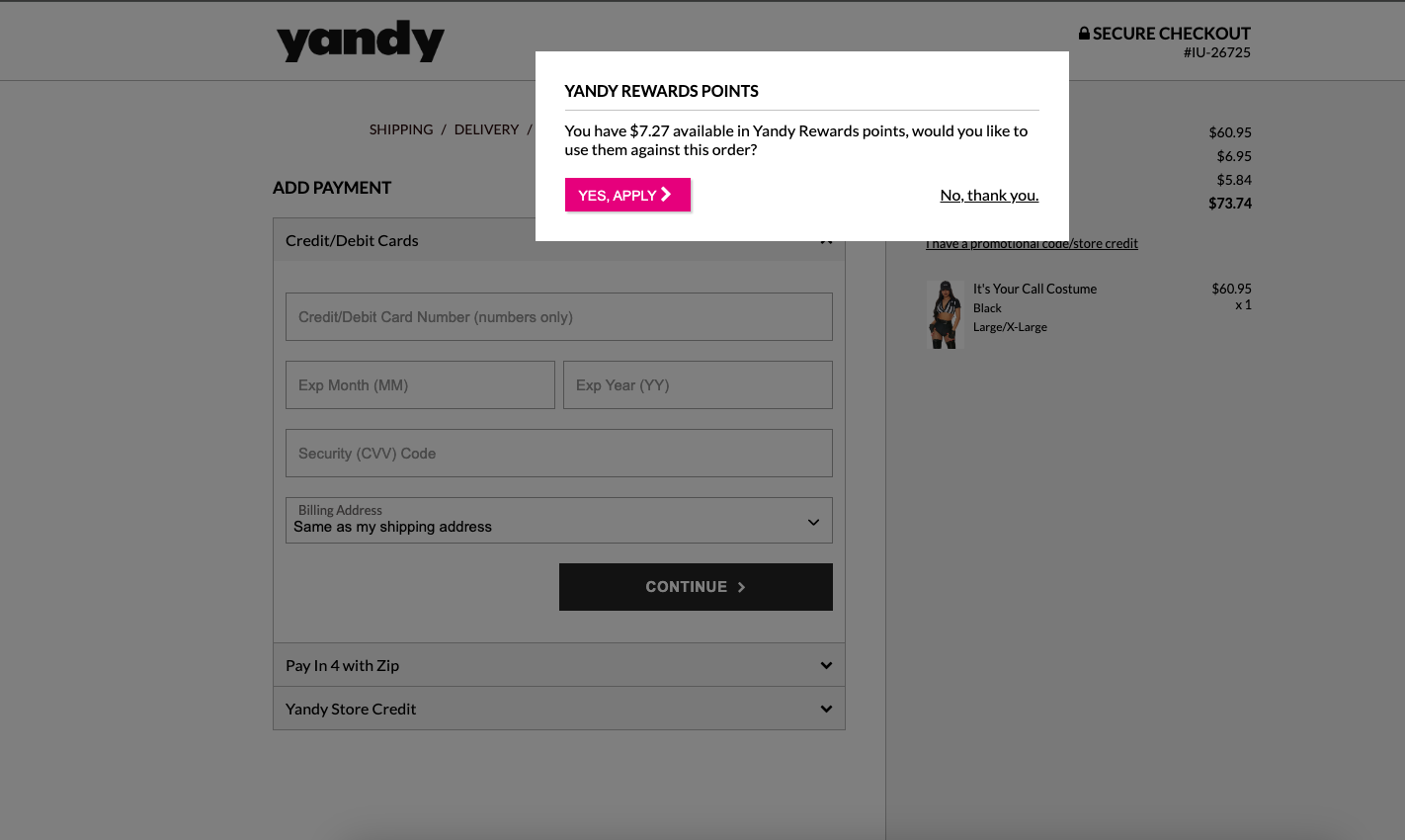 How do I apply my rewards? – Yandy.com